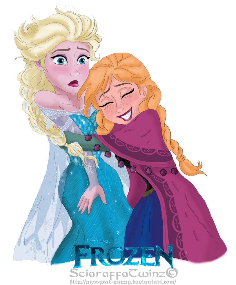 Anna And Elsa Hug By Wiccatwolf On Deviantart