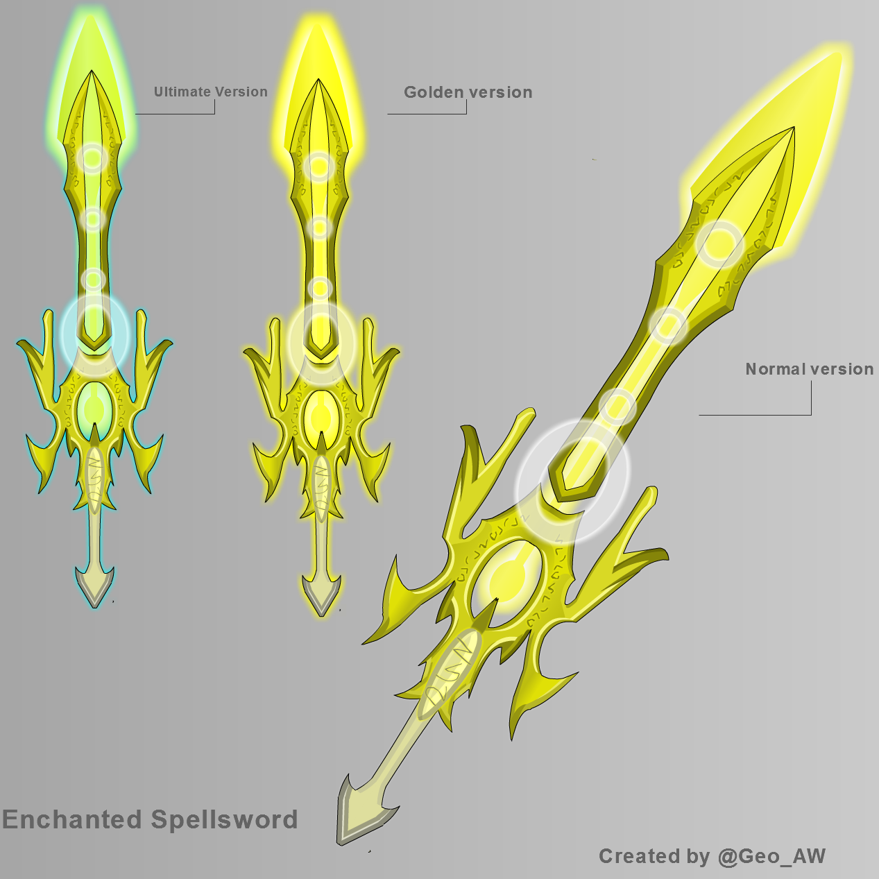 Enchanted Spellsword. by GraveAE on DeviantArt