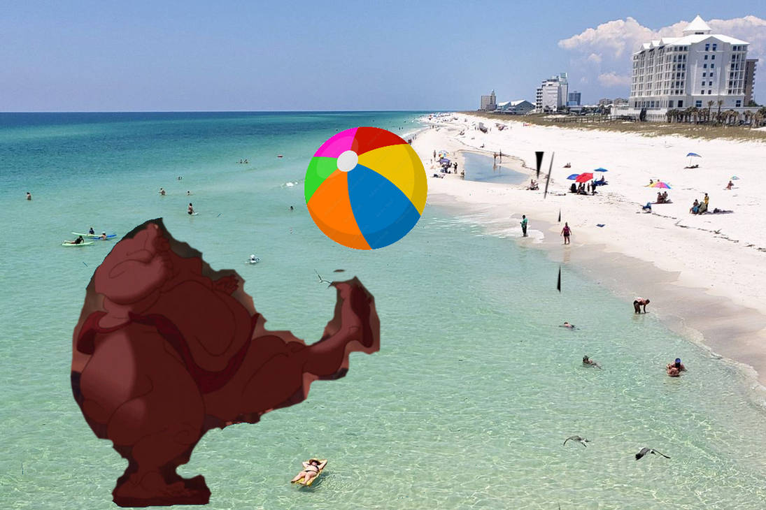 Arges the cyclops kick a beach ball by lynniebartoo on DeviantArt