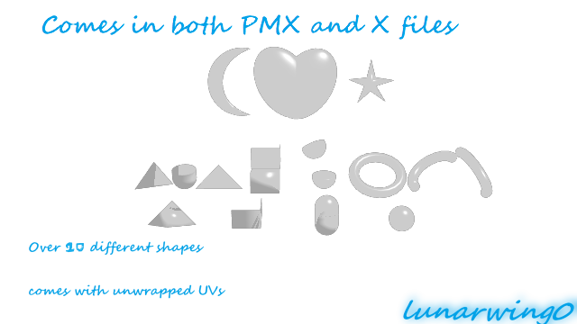 20 watchers gift MMD shapes pack DOWNLOAD by lunarwing0 on DeviantArt