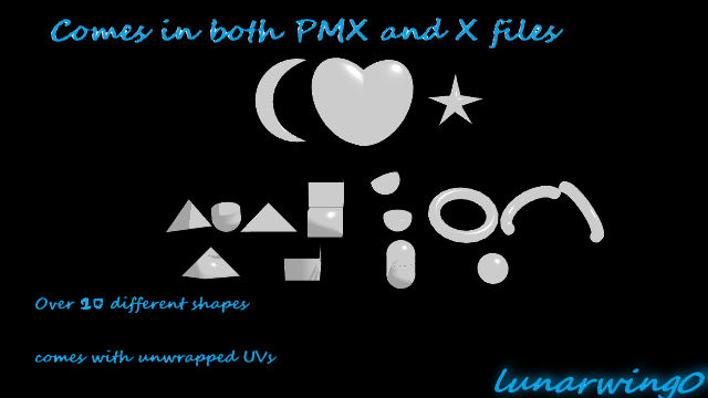 20 watchers gift MMD shapes pack DOWNLOAD by lunarwing0 on DeviantArt