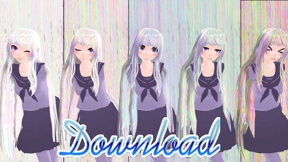 MMD Crystal Rainbow hair DL by lunarwing0 on DeviantArt