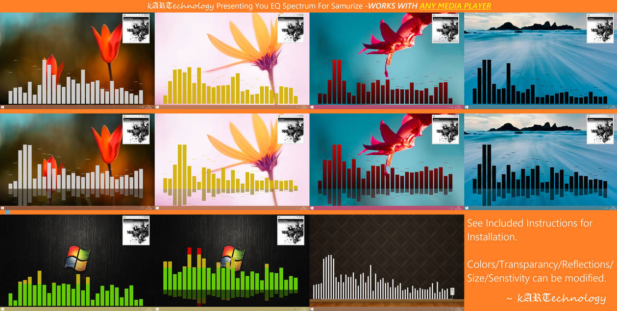 Equalizer Spectrum- Samurize v4 -ANY MEDIA PLAYER- by kARTechnology on ...