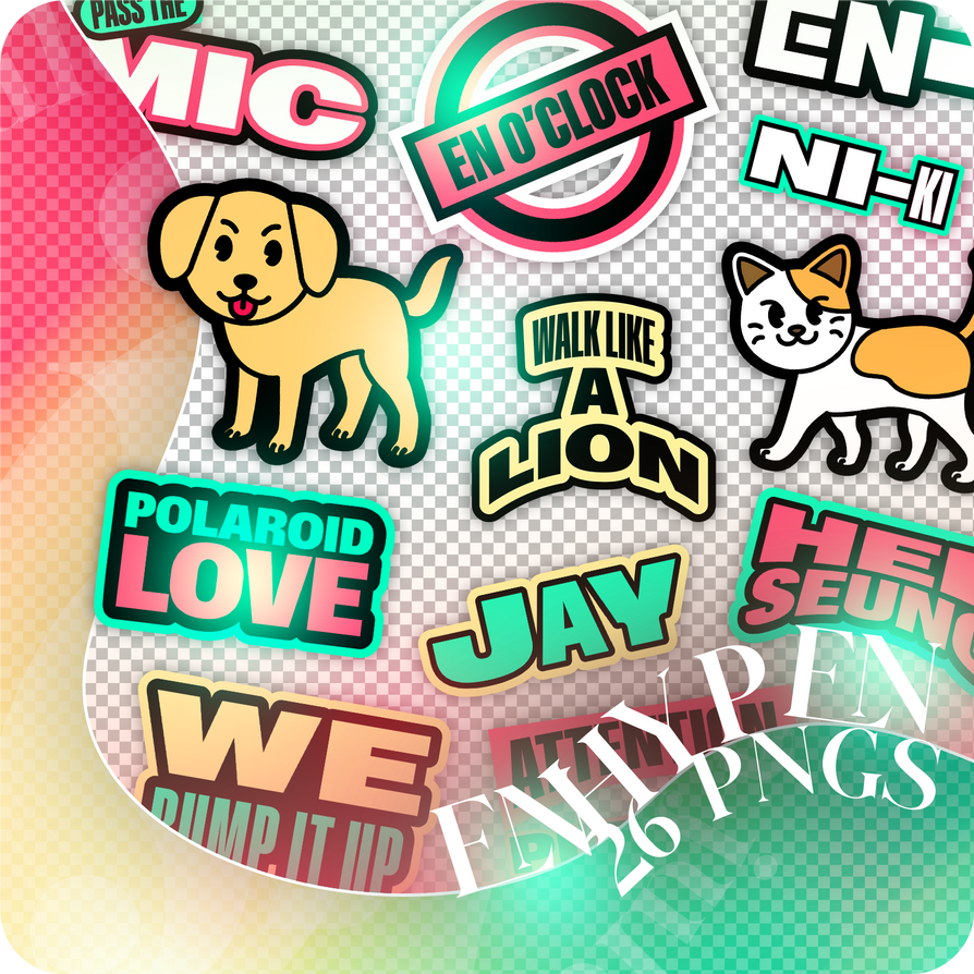 STICKERS PACK / ENHYPEN by julella on DeviantArt