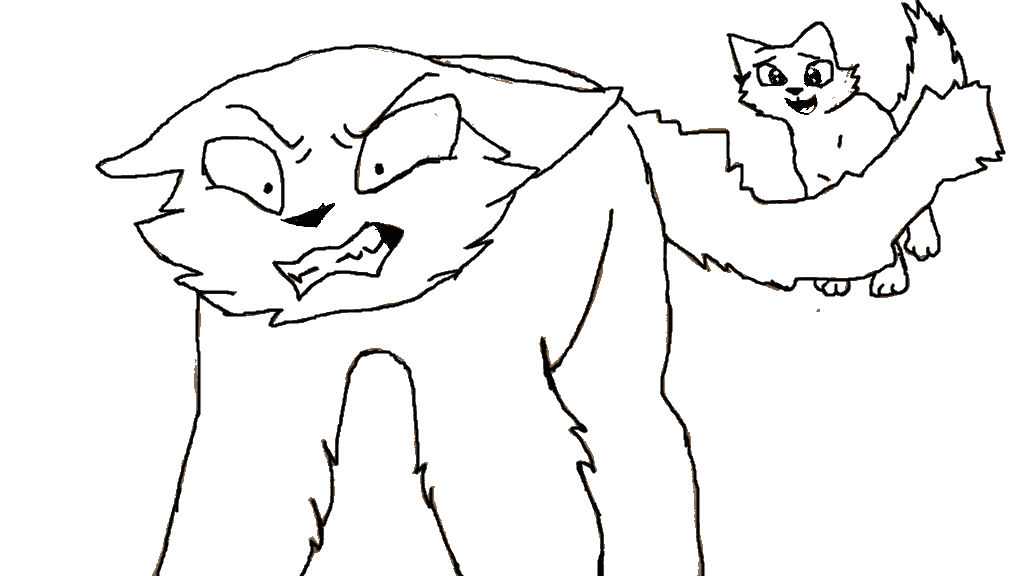 Angry Cat Lineart by CutieGirlClub on DeviantArt