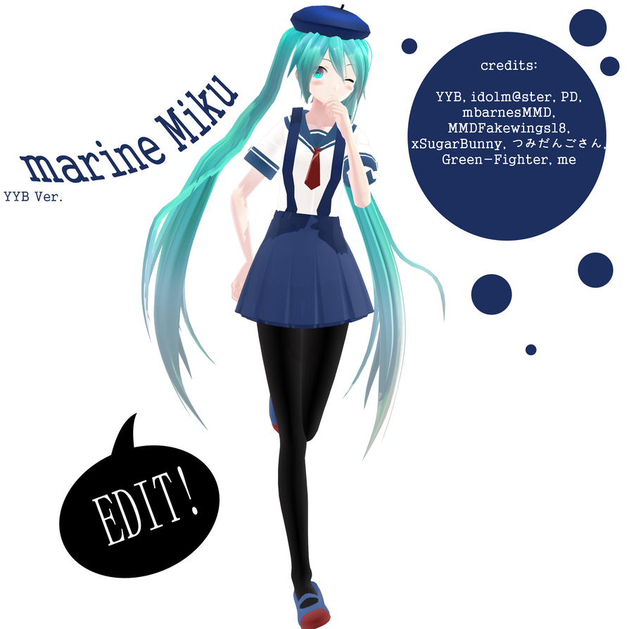 :.YYB Marine -Hatsune Miku |Edit! .: by Zefyyr on DeviantArt