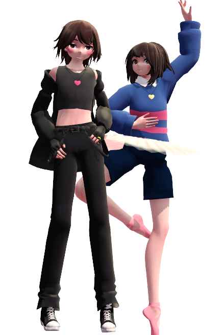 MMD [Dancetale x MMD] TDA Chara and Frisk down by Miriam2006 on DeviantArt
