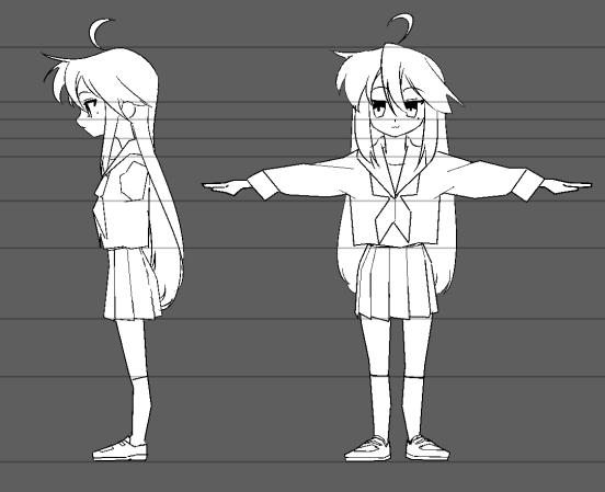 KONATA REFERENCE SHEET FOR 3D MODELERS by Najimiwalksonwater on DeviantArt