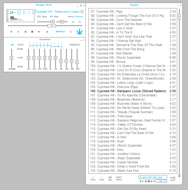 Winamp White by Sjmeets on DeviantArt