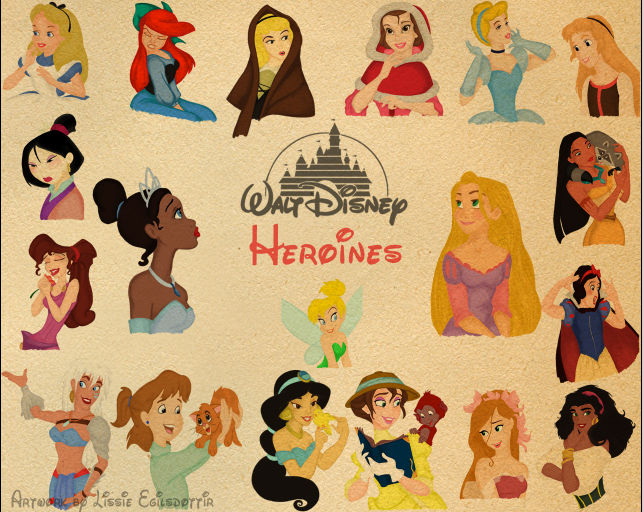 Disney Heroines Wallpaper2 by panda-ai on DeviantArt