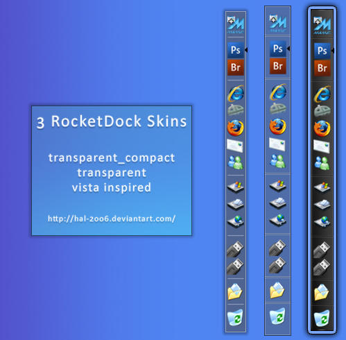 3 RocketDock Skins by HAL-2oo6 on DeviantArt