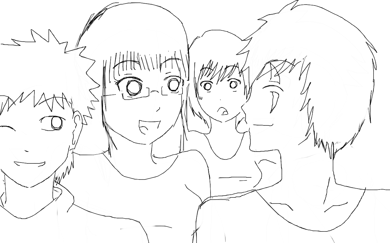 Hanging Out With Friends Drawings