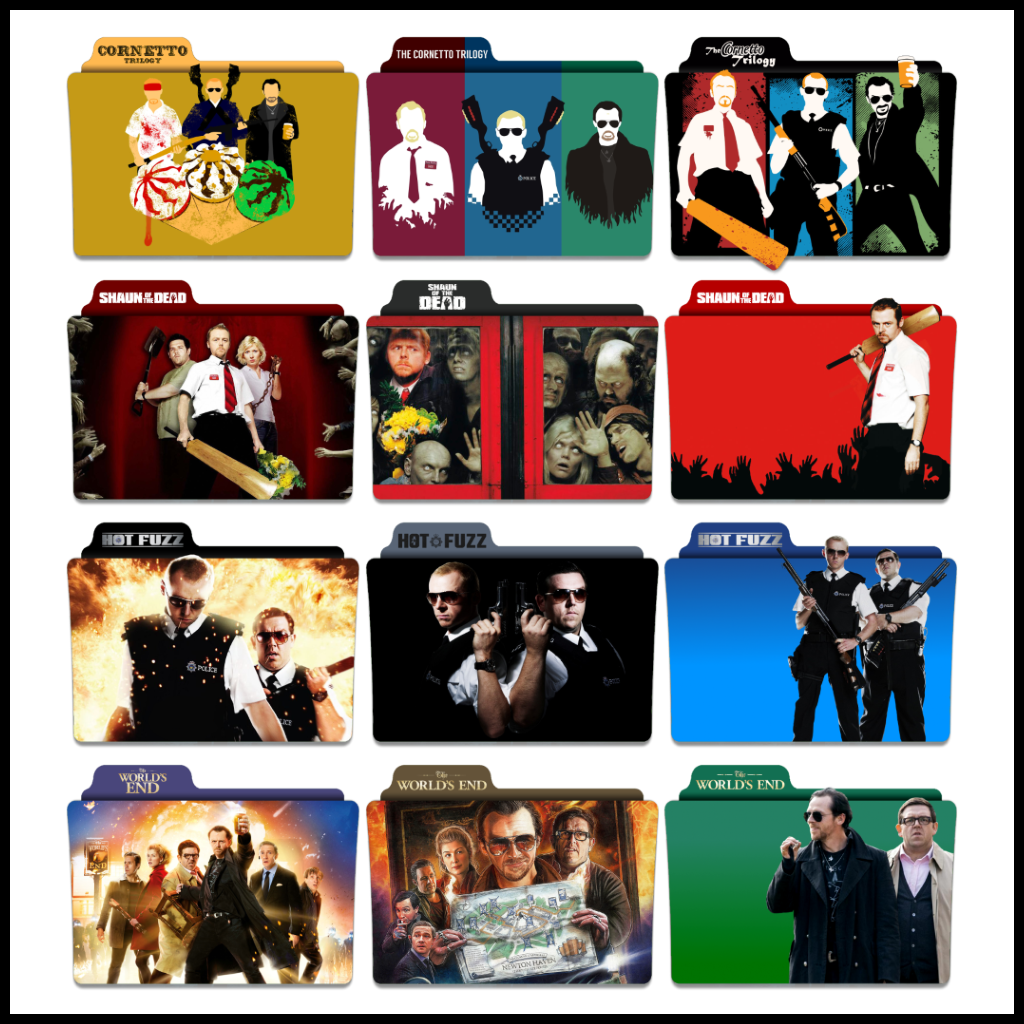 The Cornetto Trilogy Folder Icons by AckermanOP on DeviantArt