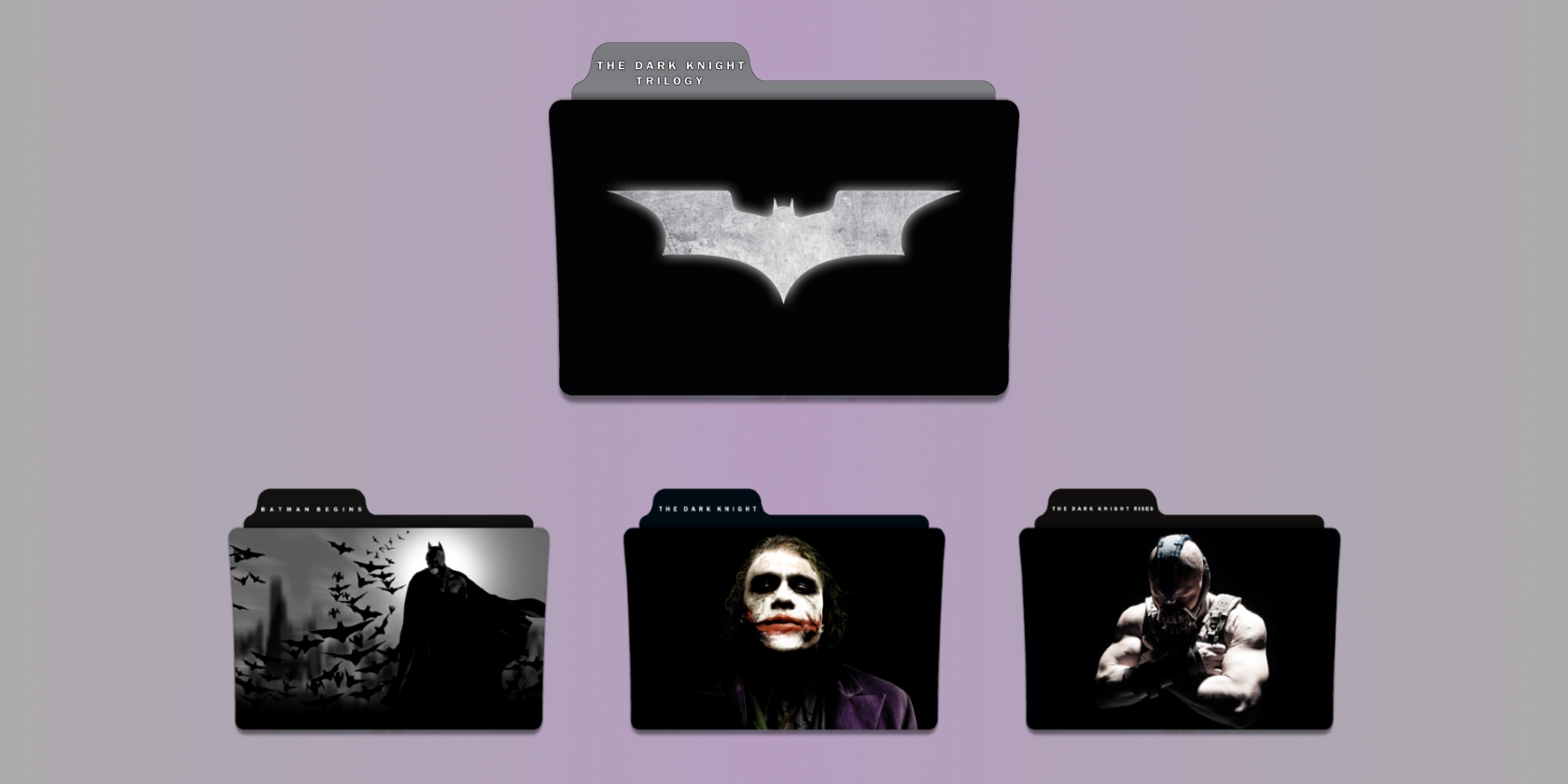 The Dark Knight Trilogy Folder Icons by AckermanOP on DeviantArt