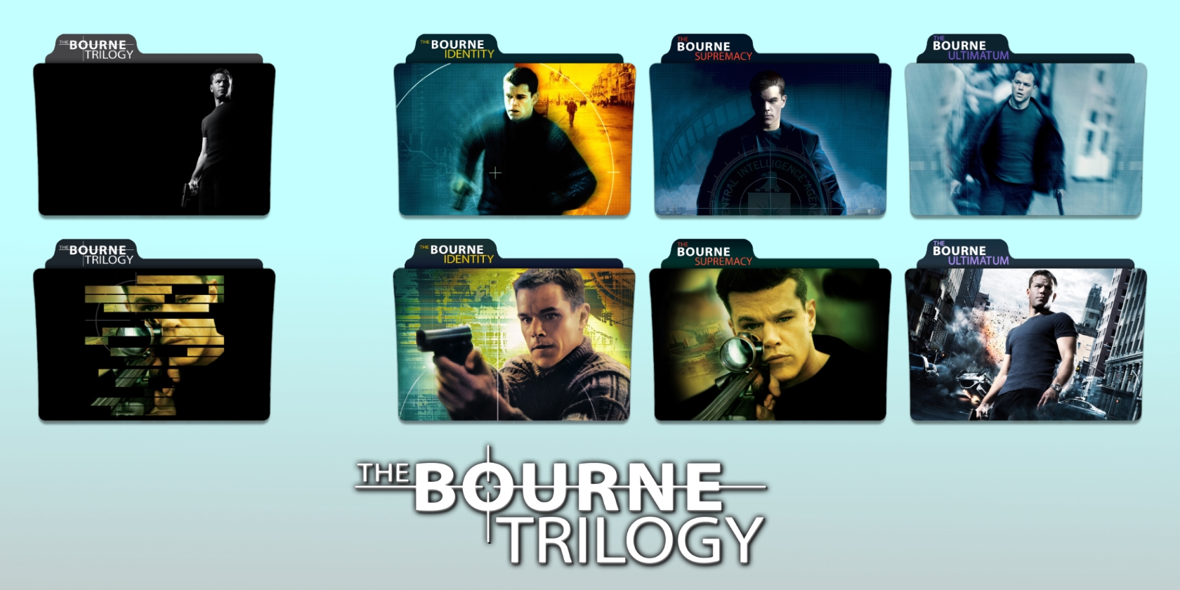 The Bourne Film Trilogy Folder Icons by AckermanOP on DeviantArt