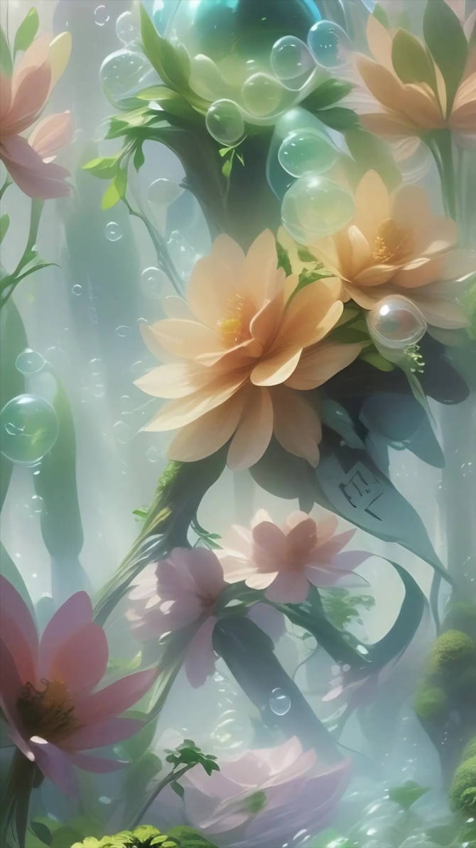 Fantastic Green Flower Garden Animated Phone Wallp by SIBEL1975 on ...
