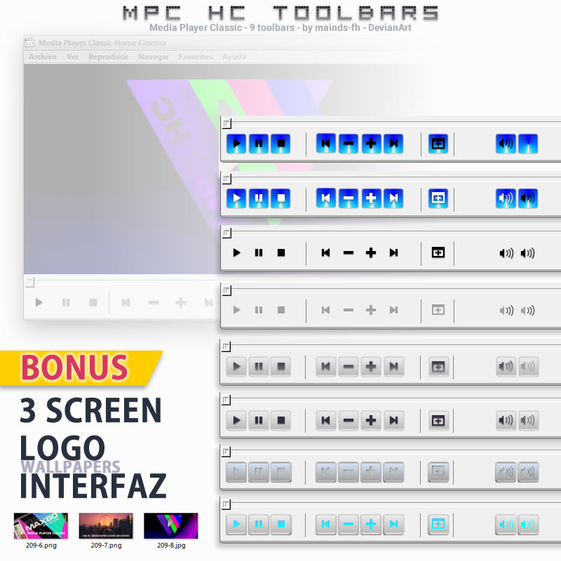 toolbars+logo-MPC HC by Mainds on DeviantArt