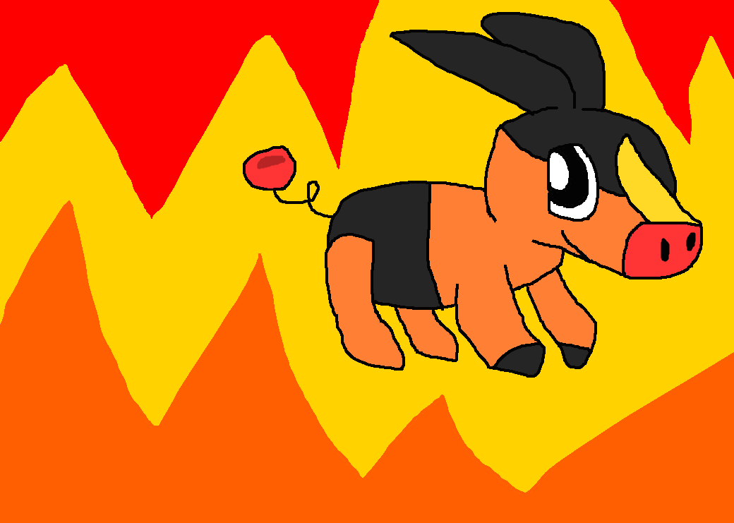 Pokemon Drawing of Tepig by LaceyPowerPuffGirl on DeviantArt