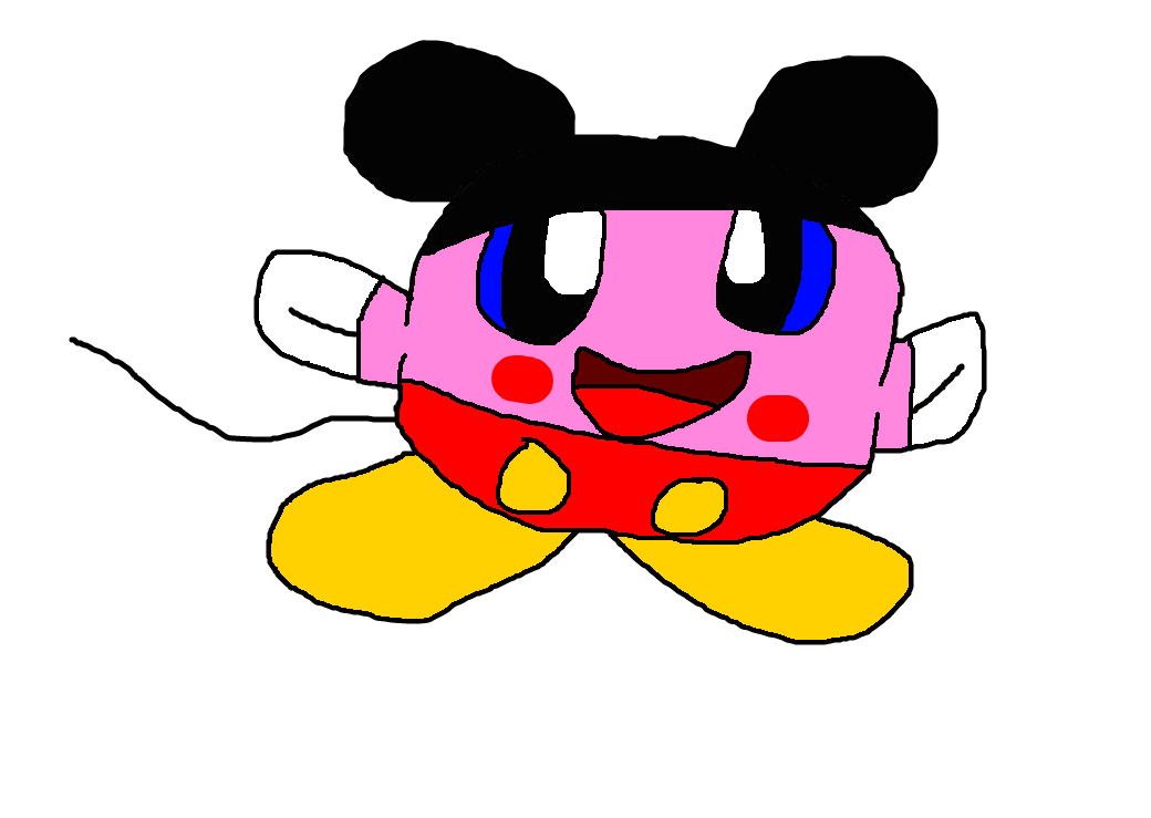Disney Drawing Kirby Mickey Mouse by LaceyPowerPuffGirl on DeviantArt