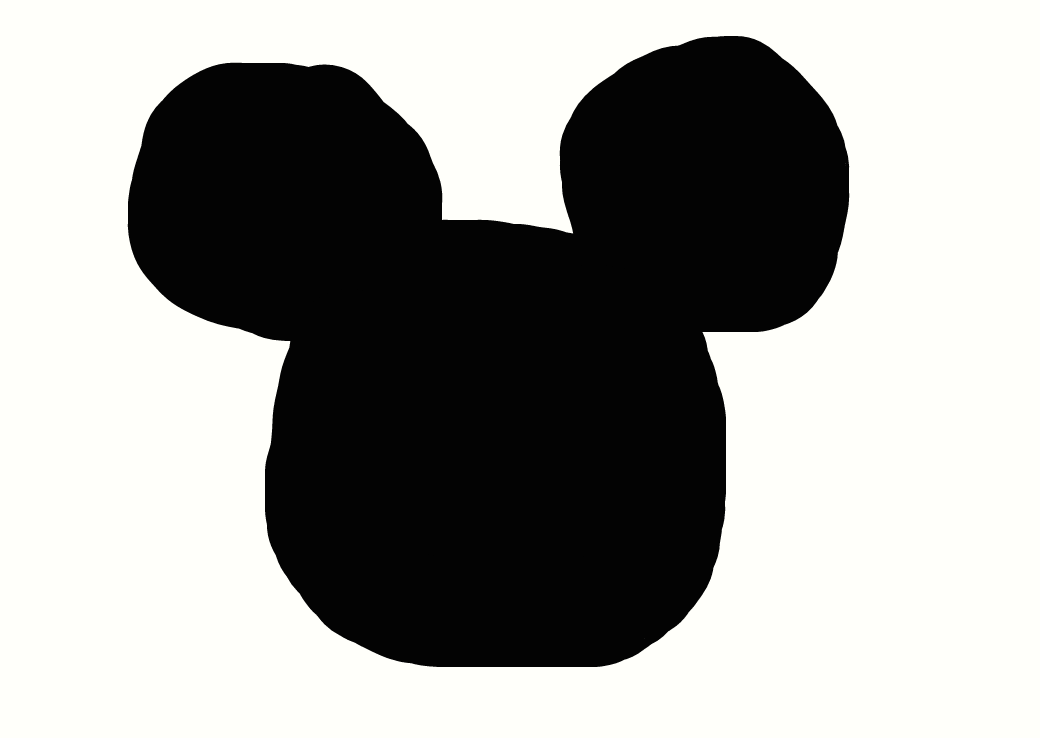 Drawing of a Mickey Mouse shape by LaceyPowerPuffGirl on DeviantArt