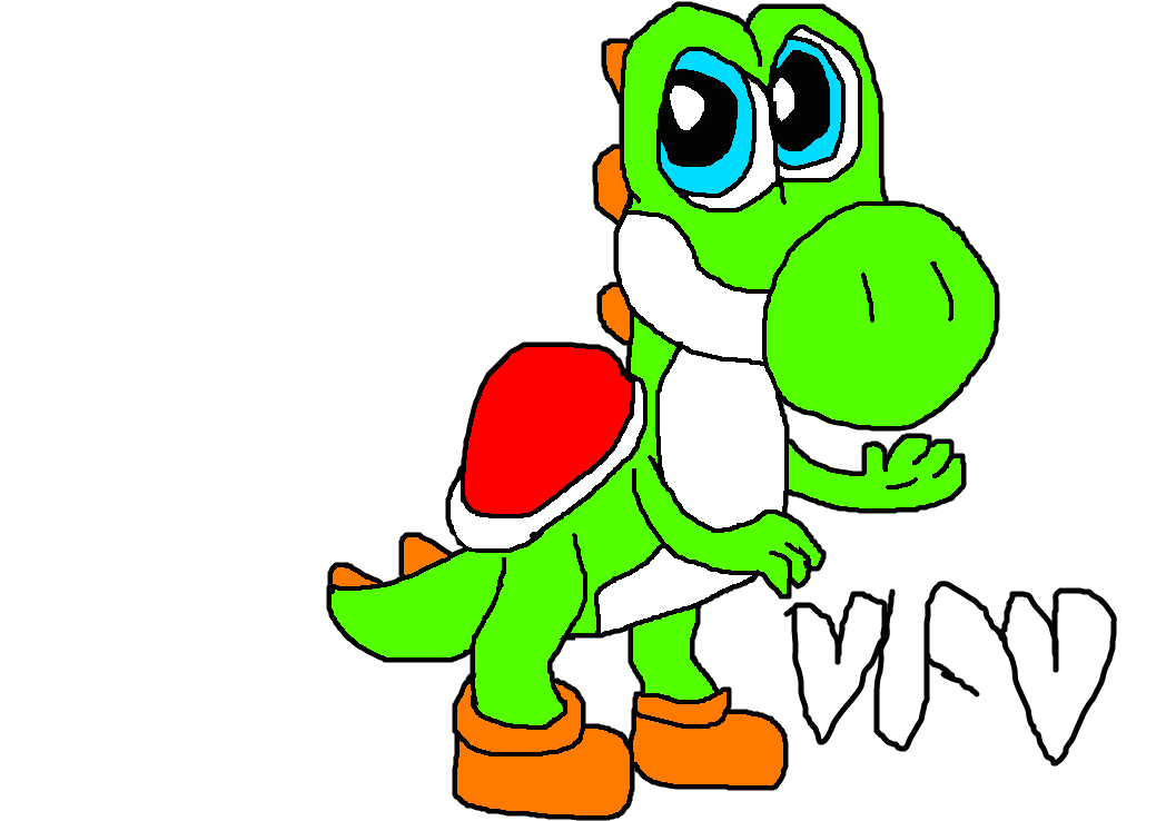 Cute Drawing of Yoshi by LaceyPowerPuffGirl on DeviantArt