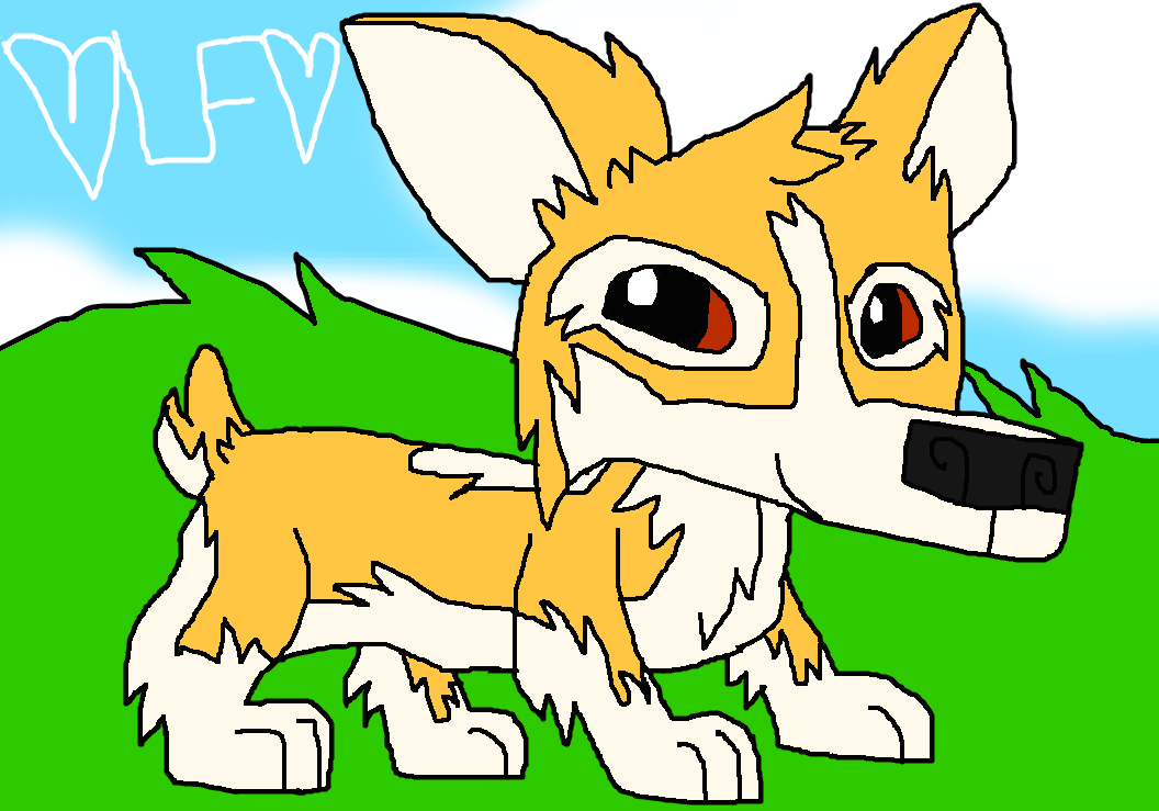 A Cute Drawing of a Corgi by LaceyPowerPuffGirl on DeviantArt