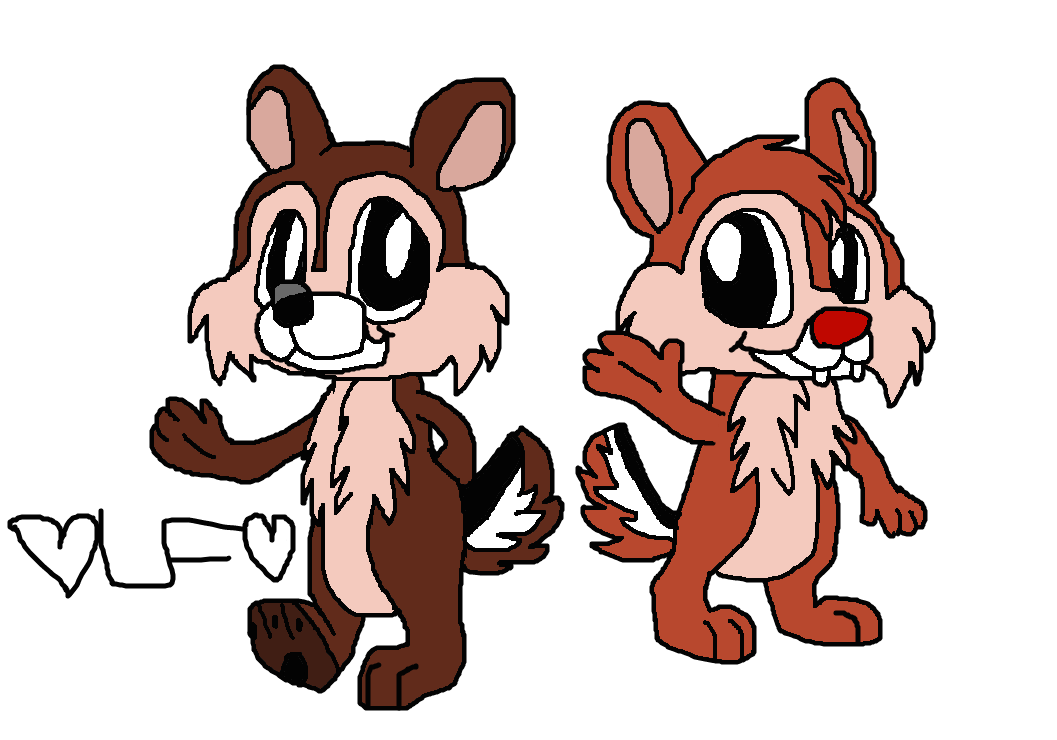 {Disney Drawing} Chip and Dale by LaceyPowerPuffGirl on DeviantArt