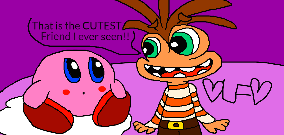 Drawing - Kirby meets Anxiety by LaceyPowerPuffGirl on DeviantArt