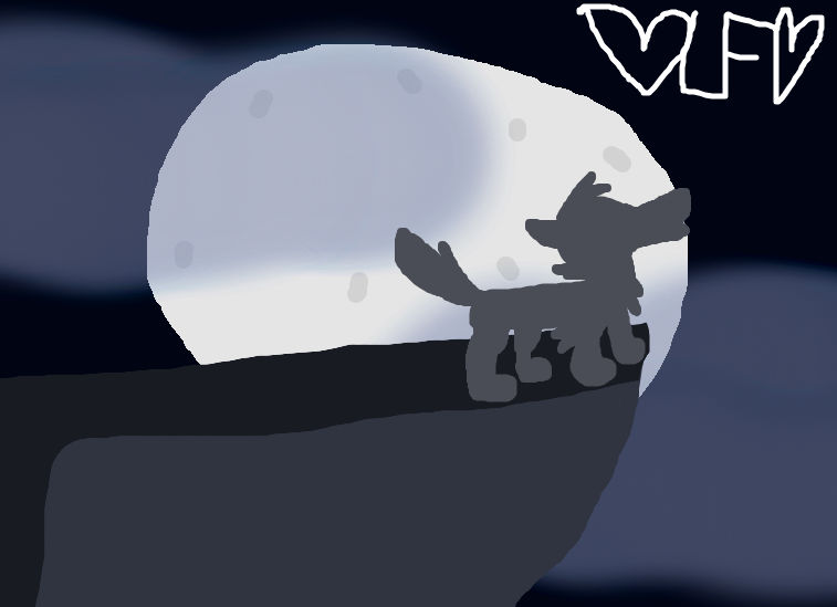 Drawing - Wolf howling by LaceyPowerPuffGirl on DeviantArt