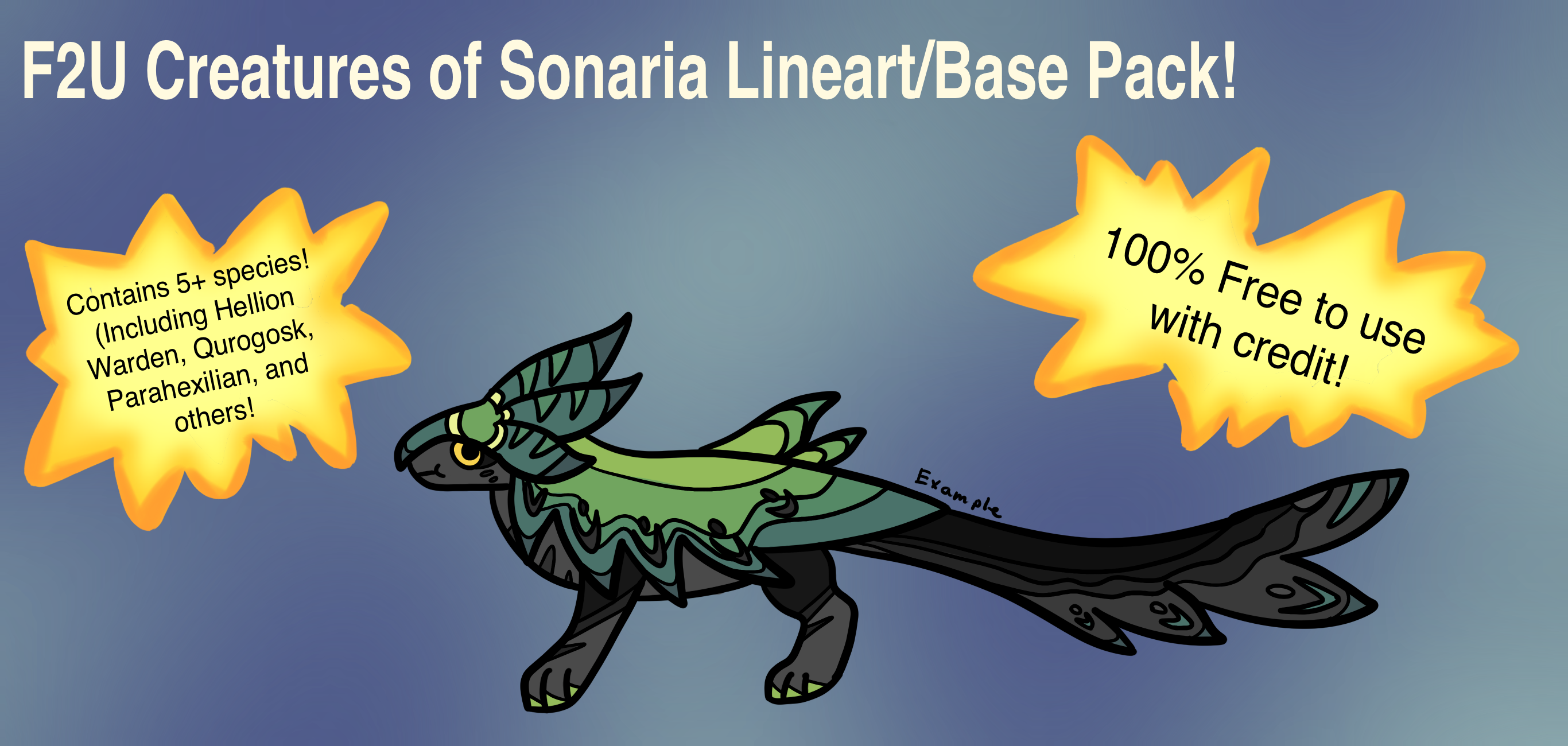 F2U Creatures of Sonaria Linearts by EquinoxtheWingedWolf on DeviantArt