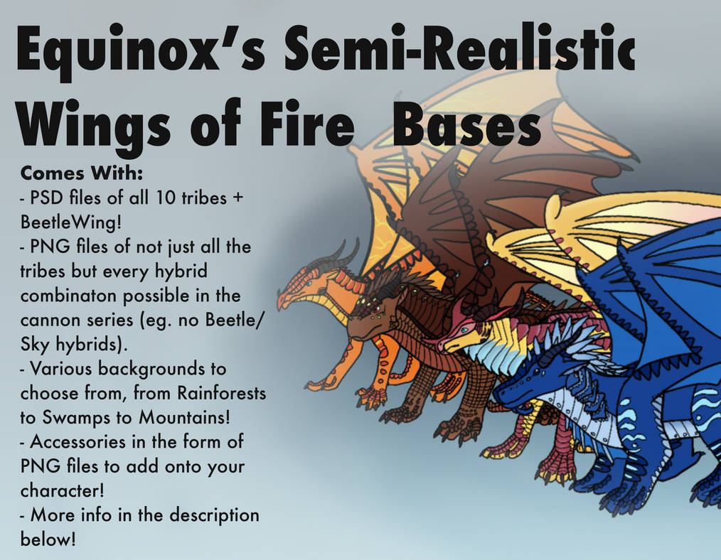 F2U Semi-Realistic Wings of Fire Base Set by EquinoxtheWingedWolf on ...
