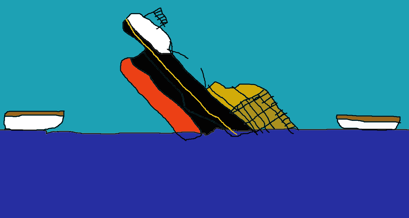 I decided to draw a sinking ship by NateTheChipmunk on DeviantArt