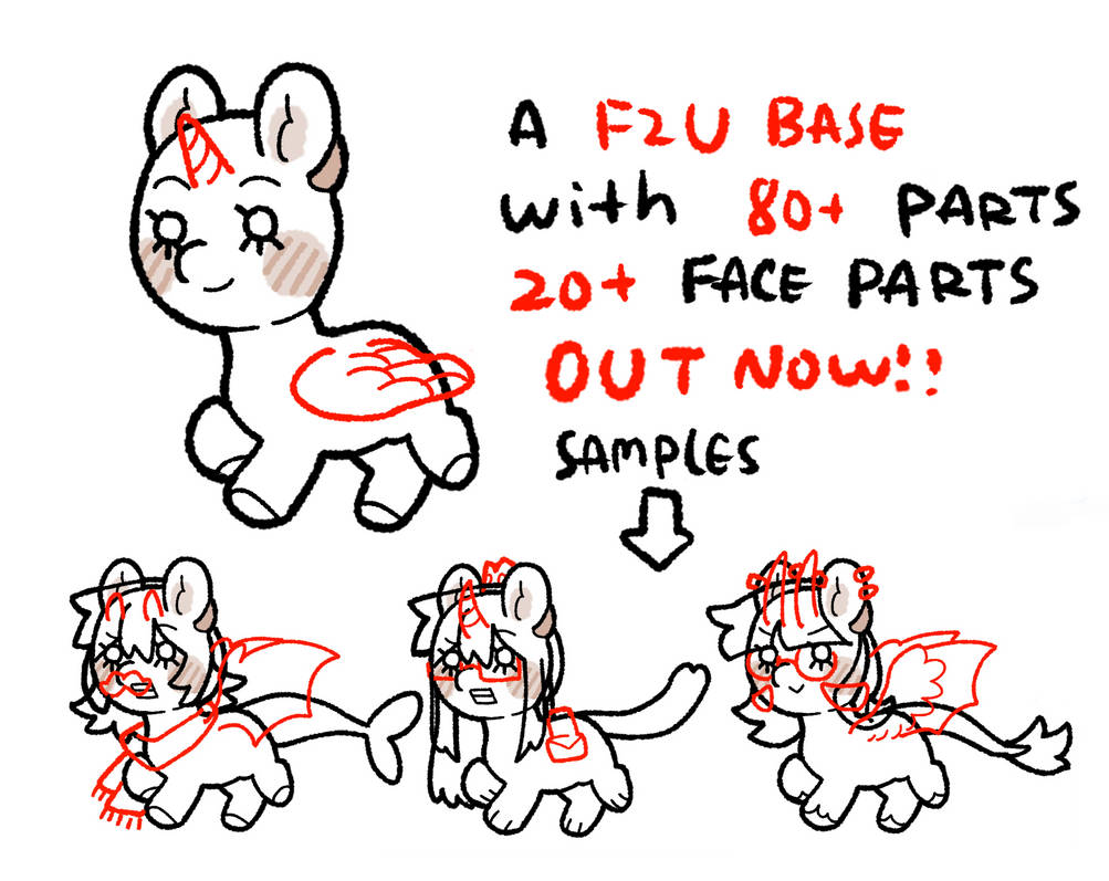 F2U chibi pony base (over 100 parts!) by YUZUK1MAKATA on DeviantArt