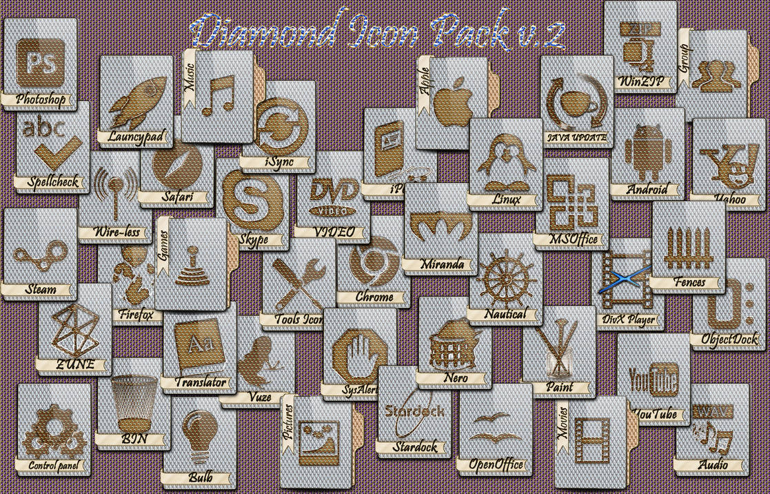 Diamond Icon Pack v2a by lewamora4ok on DeviantArt