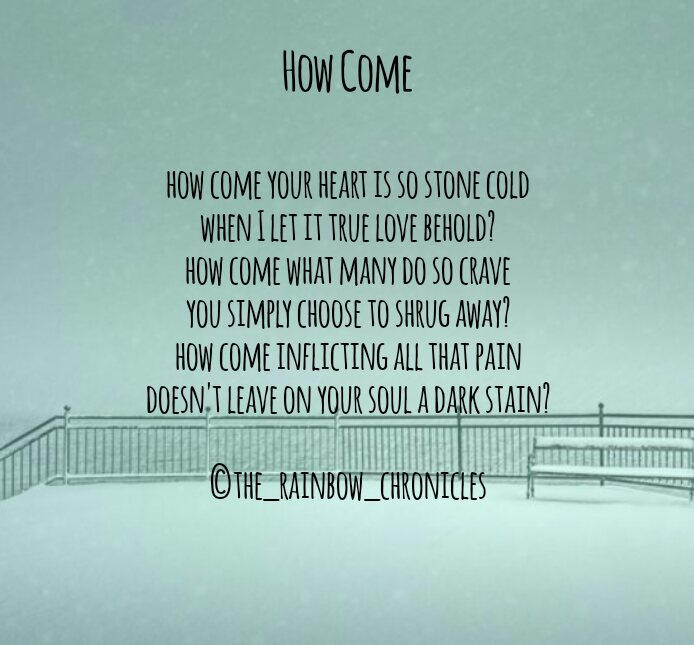 How Come by therainbowchronicles on DeviantArt