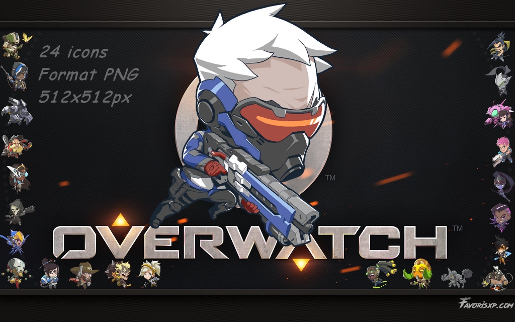 Icons PNG Heroes Overwatch by Favorisxp on DeviantArt