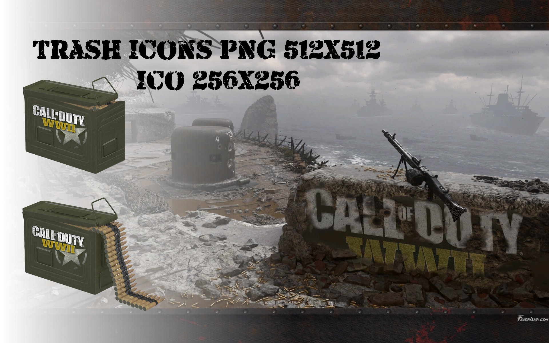 Trash Icons Call of Duty WW2 PNG ICO by Favorisxp on DeviantArt