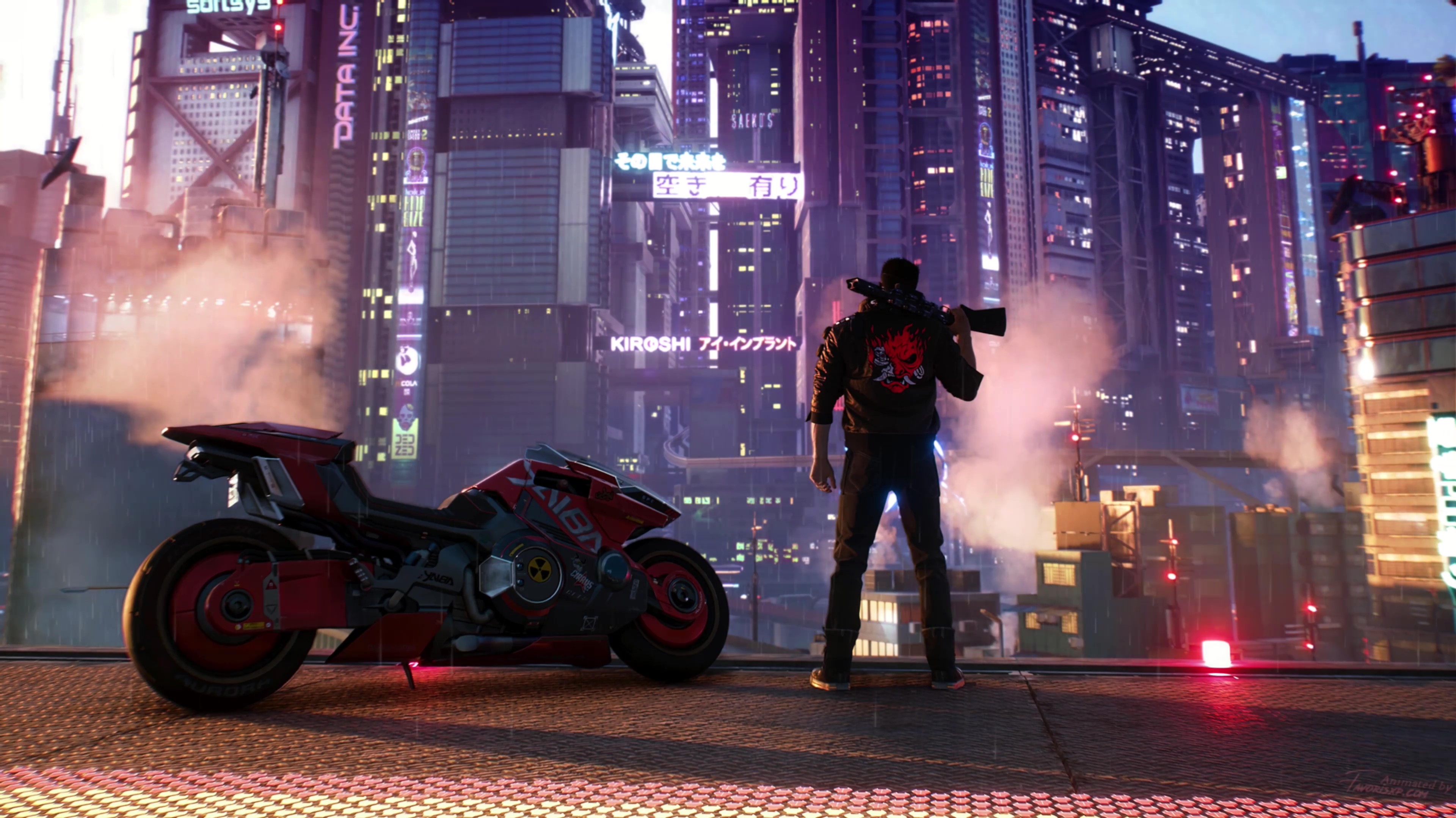 Cyberpunk 2077 Moto V NightCity animated wallpaper by Favorisxp on ...