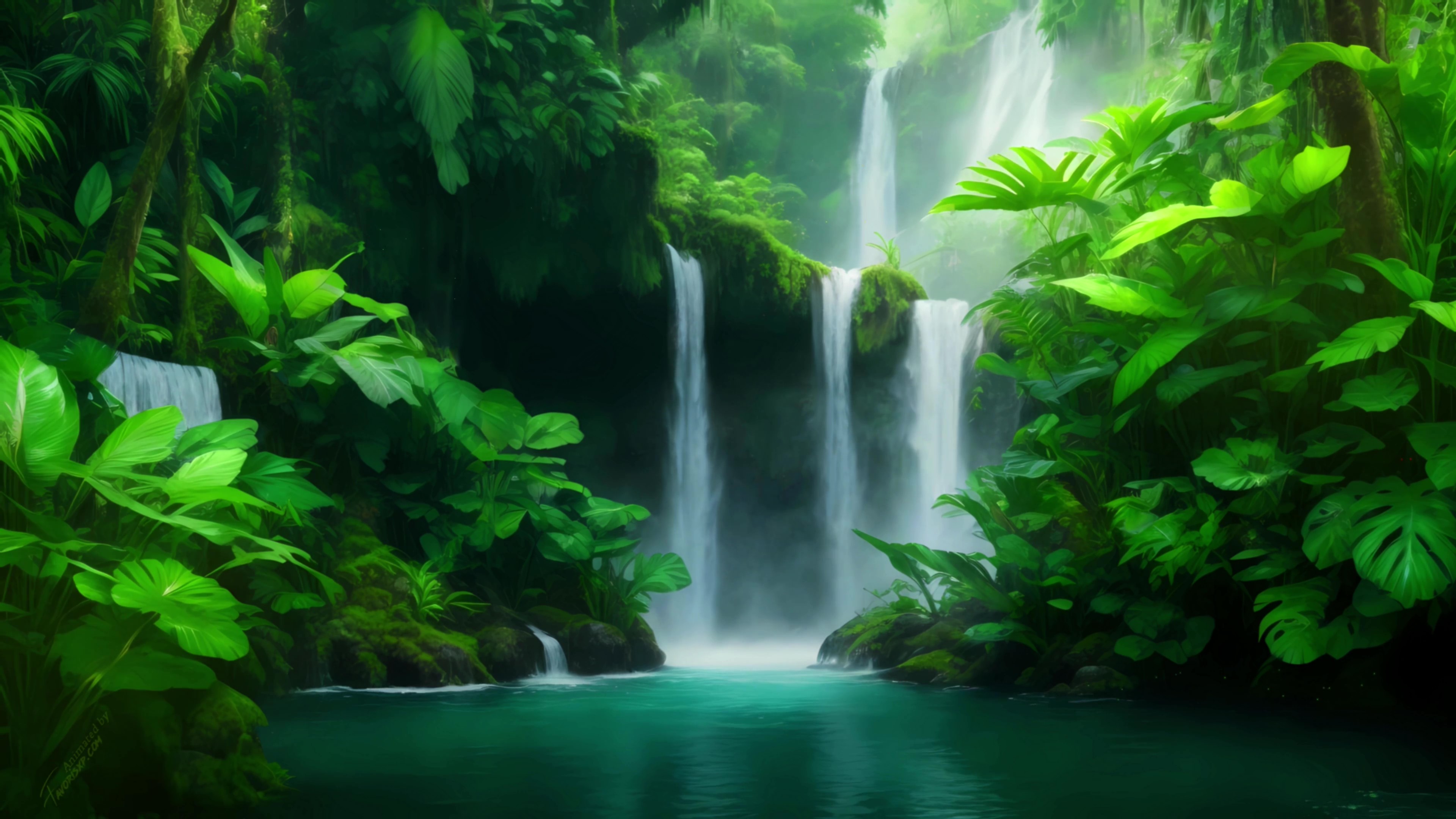 Tropical Jungle Waterfalls Animated Wallpaper by Favorisxp on DeviantArt