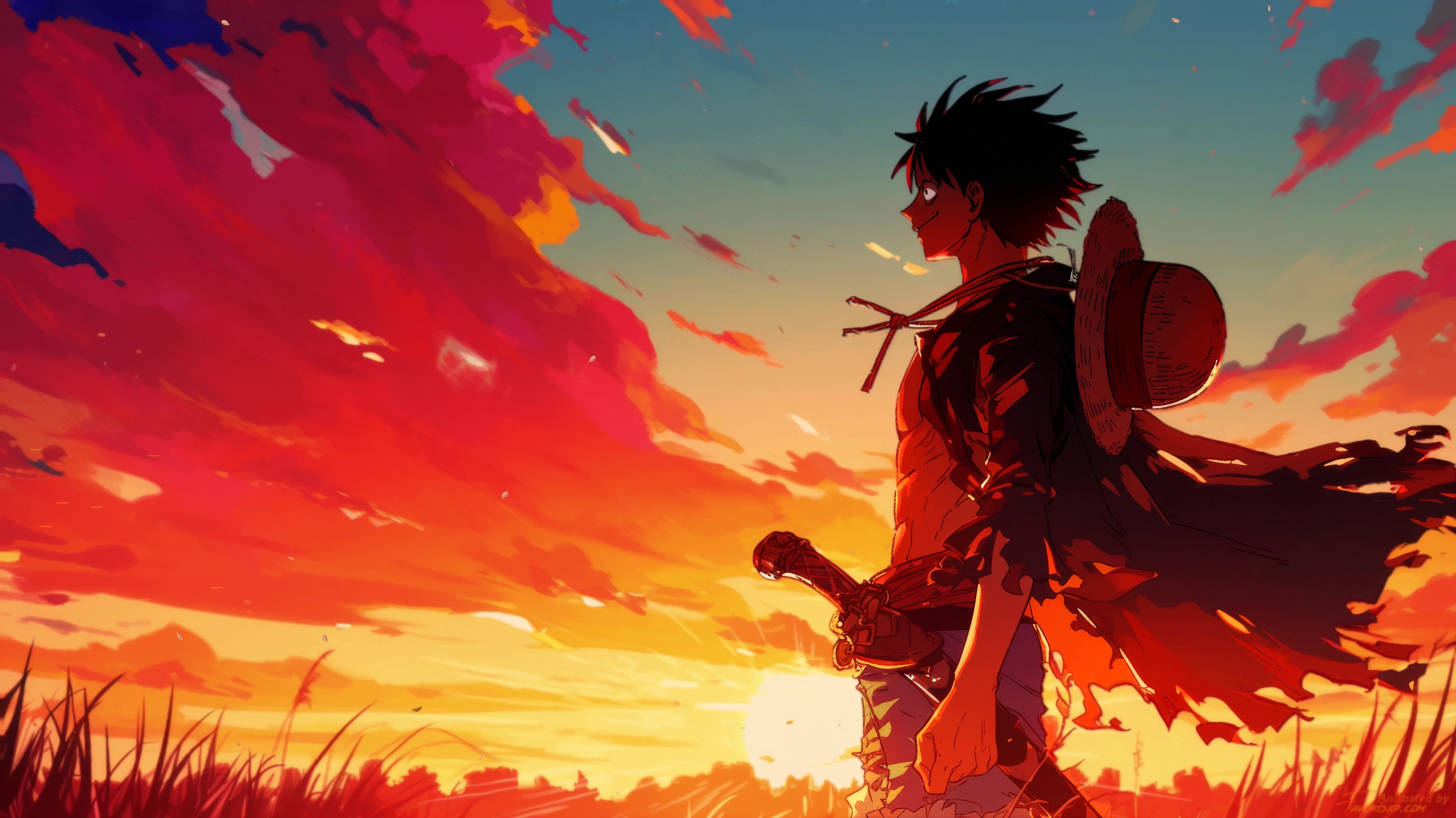 Luffy Sunset One Piece Animated Wallpaper By Favorisxp On Deviantart