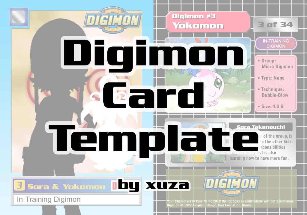 Digimon Card Blank Template By Xuza On Deviantart