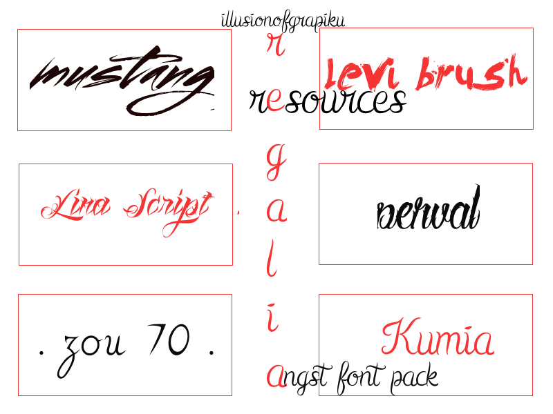 3. Angst Font Pack by forever228 on DeviantArt