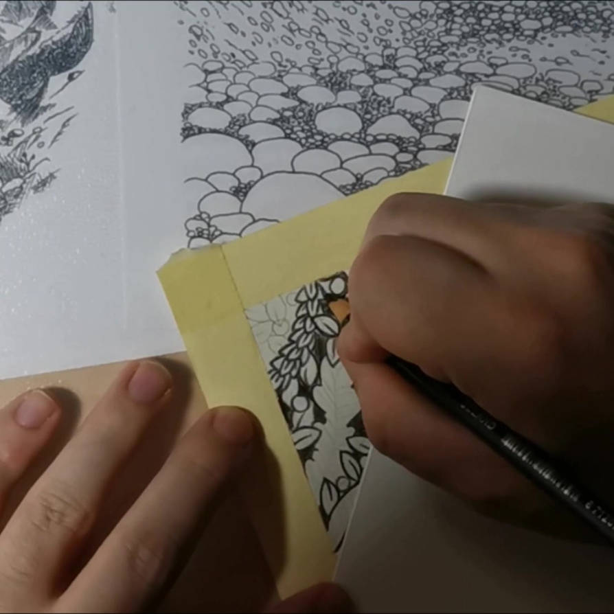 Chibi leaves color pencil process by Syntetyc on DeviantArt