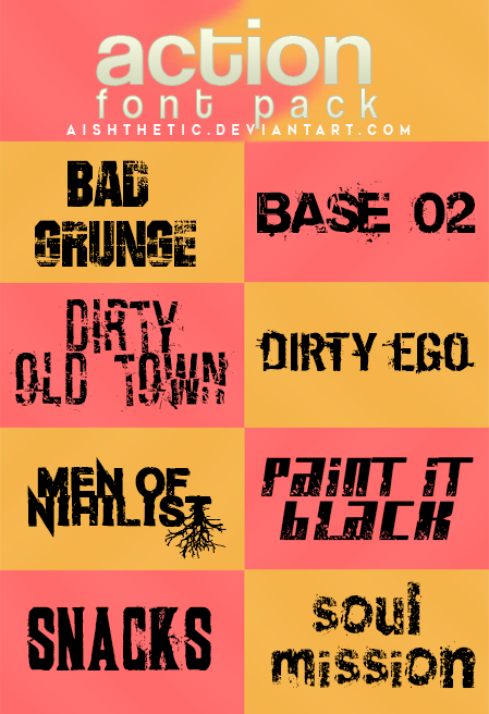 Action Font Pack by aishthetic on DeviantArt
