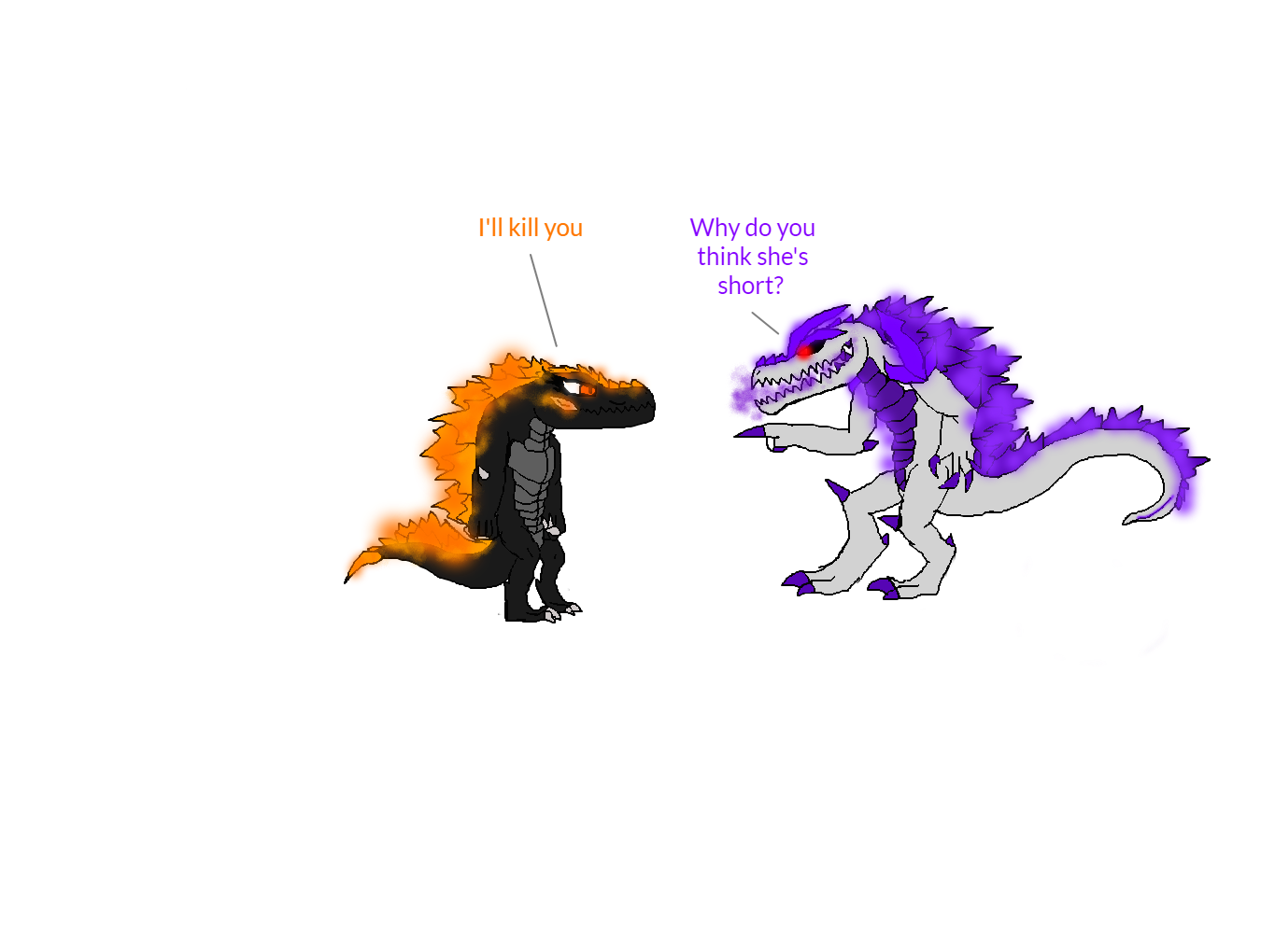 Lady Godzilla and Goskilla by bntzza1 on DeviantArt