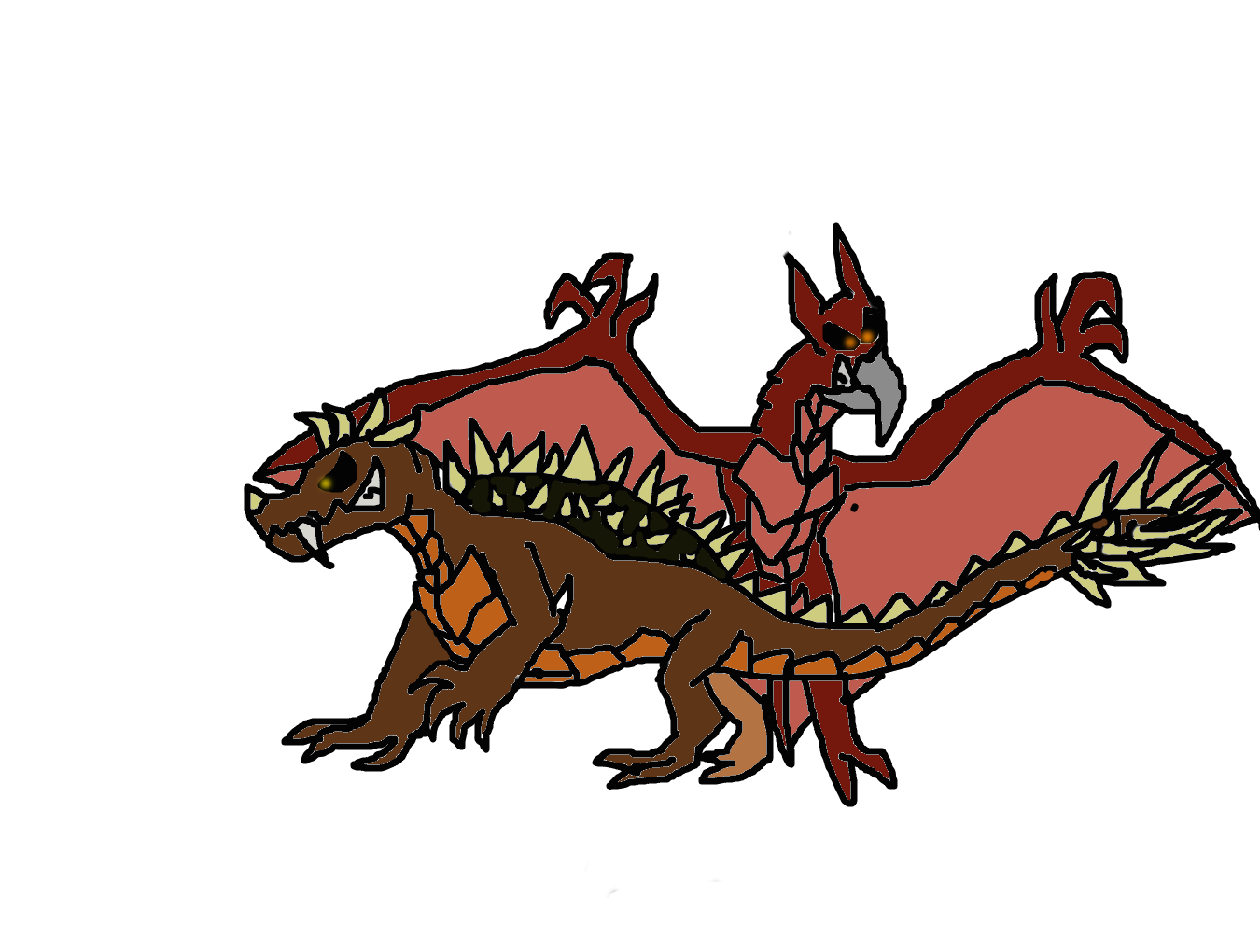 Rodan and Anguirus by bntzza1 on DeviantArt