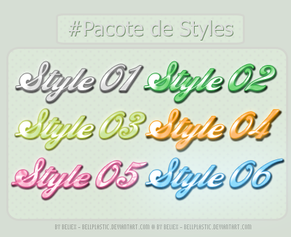 Pacote de Styles 02 by bellplastic on DeviantArt