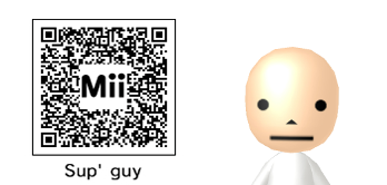 Sup guy mii QR code and face pic by ArtisticJiggy64 on Sup guy mii QR code and face pic by ArtisticJiggy64 on