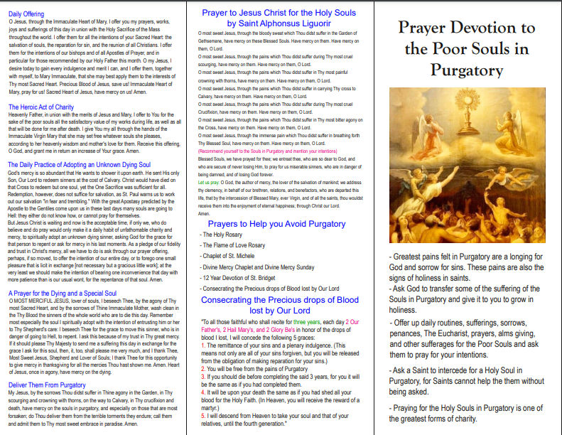 Prayer Devotion to the Poor Souls in Purgatory by AuroraSwirls on ...