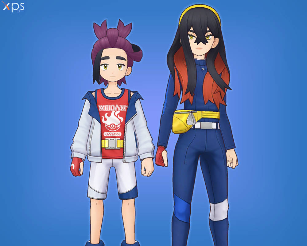 (Pokemon Masters) - Kieran and Carmine XPS by Tarrensurge on DeviantArt